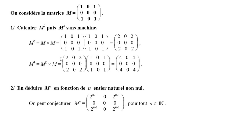 TS-M - CS 14 - Calcul Matriciel - Matrices Carrées - Systèmes